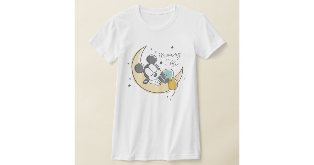 Mickey Mouse | Over the Moon - Mommy to Be T-Shirt | Zazzle