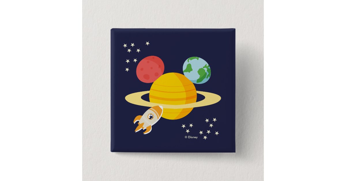 Mickey Mouse Planet Icon Button | Zazzle