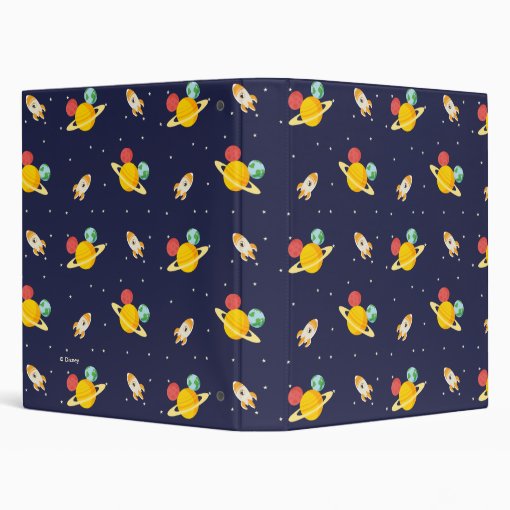 Mickey Mouse Planet Icon Pattern 3 Ring Binder | Zazzle