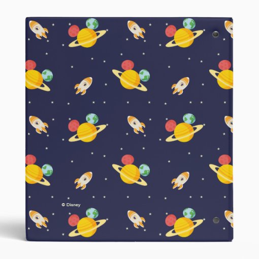Mickey Mouse Planet Icon Pattern 3 Ring Binder | Zazzle