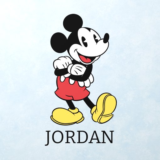 Mickey Mouse Pose | Personalize Wall Decal | Zazzle