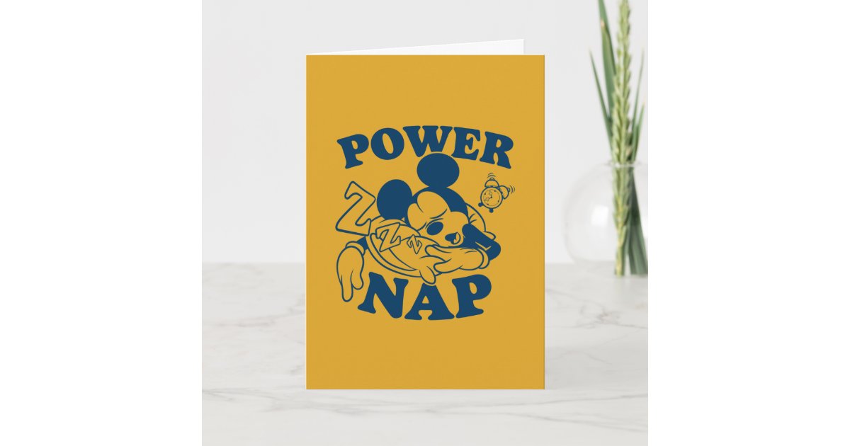 Mickey Mouse Power Nap Card | Zazzle