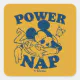 Mickey Mouse Power Nap Square Sticker | Zazzle