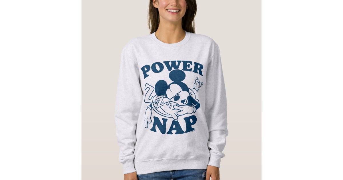 Mickey Mouse Power Nap Sweatshirt | Zazzle