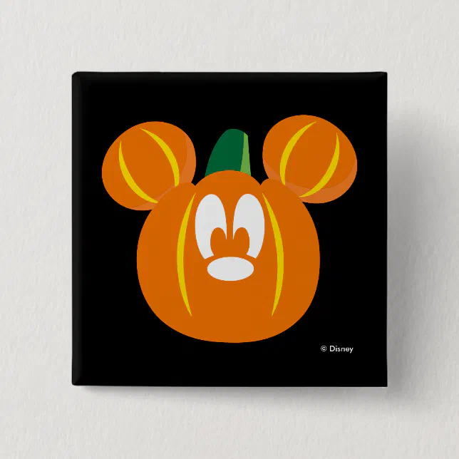 Mickey Mouse Pumpkin Button | Zazzle