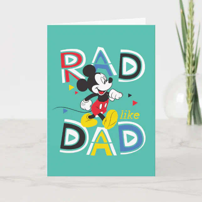 Mickey Mouse | Rad Like Dad Card | Zazzle