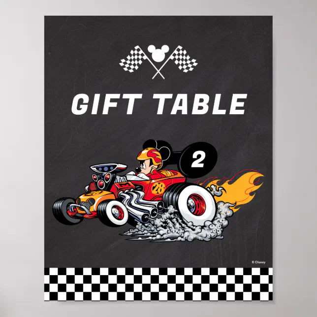 Mickey Mouse Roadster Racers Birthday Poster | Zazzle