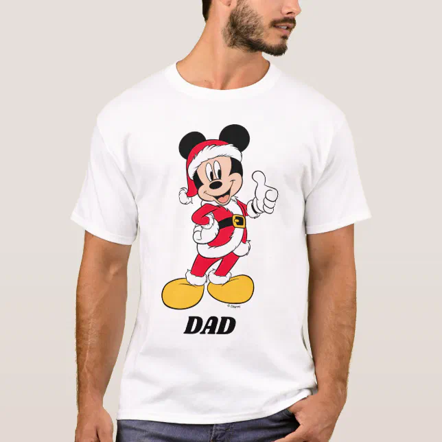 Mickey Mouse | Santa Claus Outfit T-Shirt | Zazzle