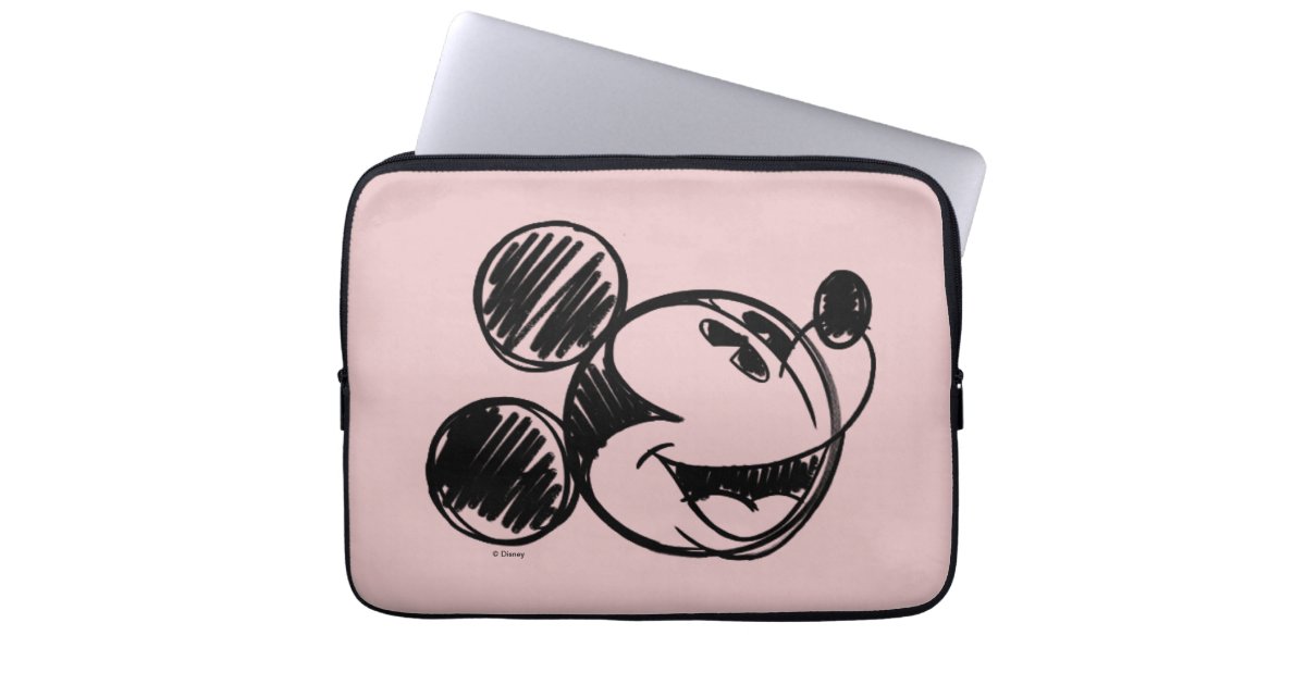 Mickey Mouse Sketch Head Laptop Sleeve | Zazzle
