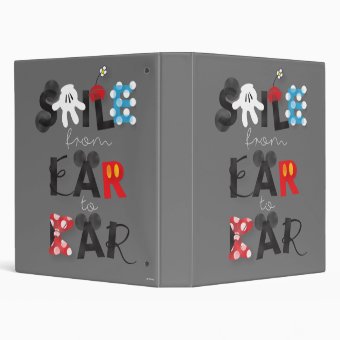 Mickey Mouse | Smile From Ear To Ear Binder | Zazzle