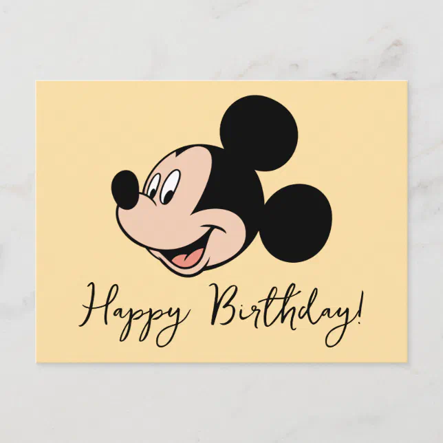 Mickey Mouse Smile Postcard | Zazzle