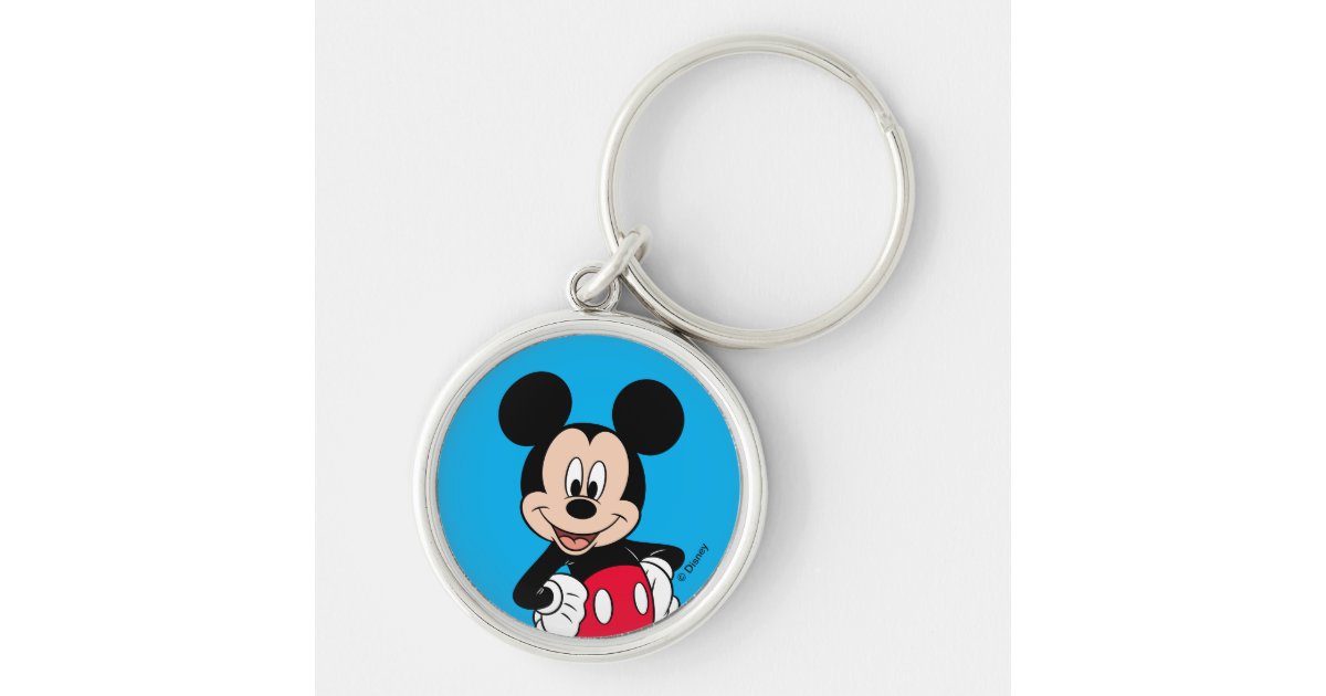 Mickey Mouse Smiling Pose Keychain | Zazzle