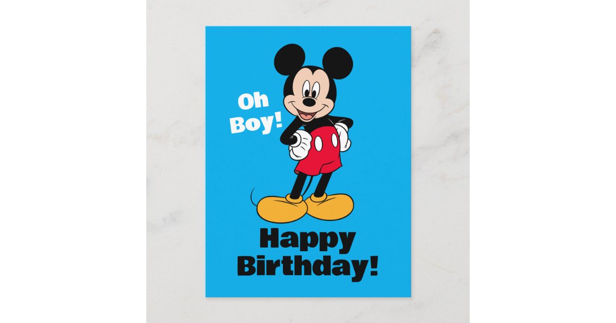 Mickey Mouse Smiling Pose Postcard | Zazzle