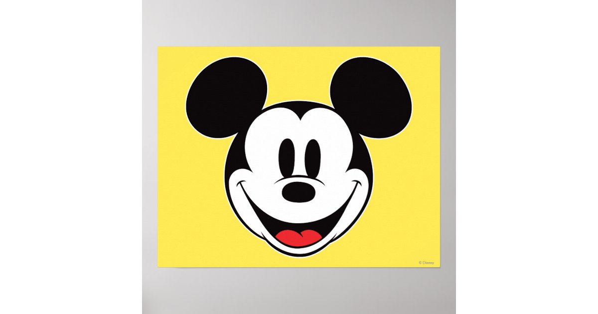 Mickey Mouse Smiling Poster | Zazzle