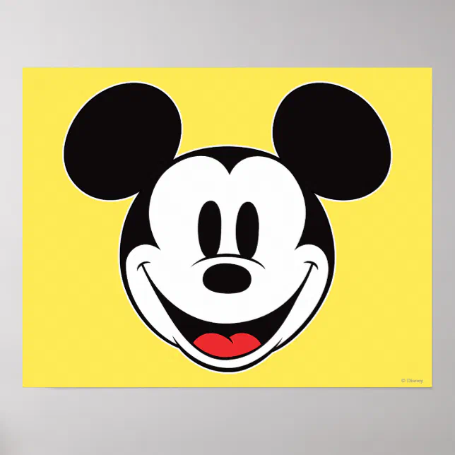 Mickey Mouse Smiling Poster | Zazzle