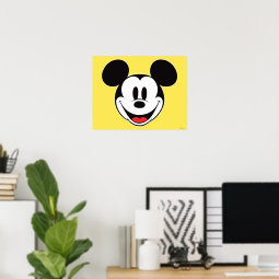 Mickey Mouse Smiling Poster | Zazzle