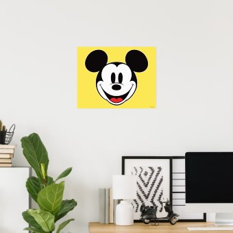 Mickey Mouse Smiling Poster | Zazzle