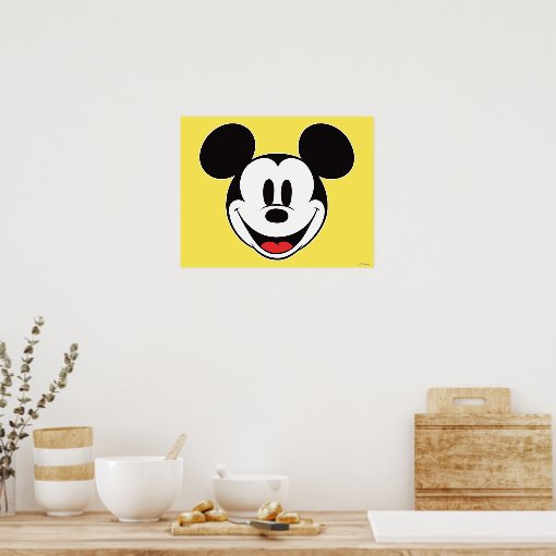 Mickey Mouse Smiling Poster | Zazzle