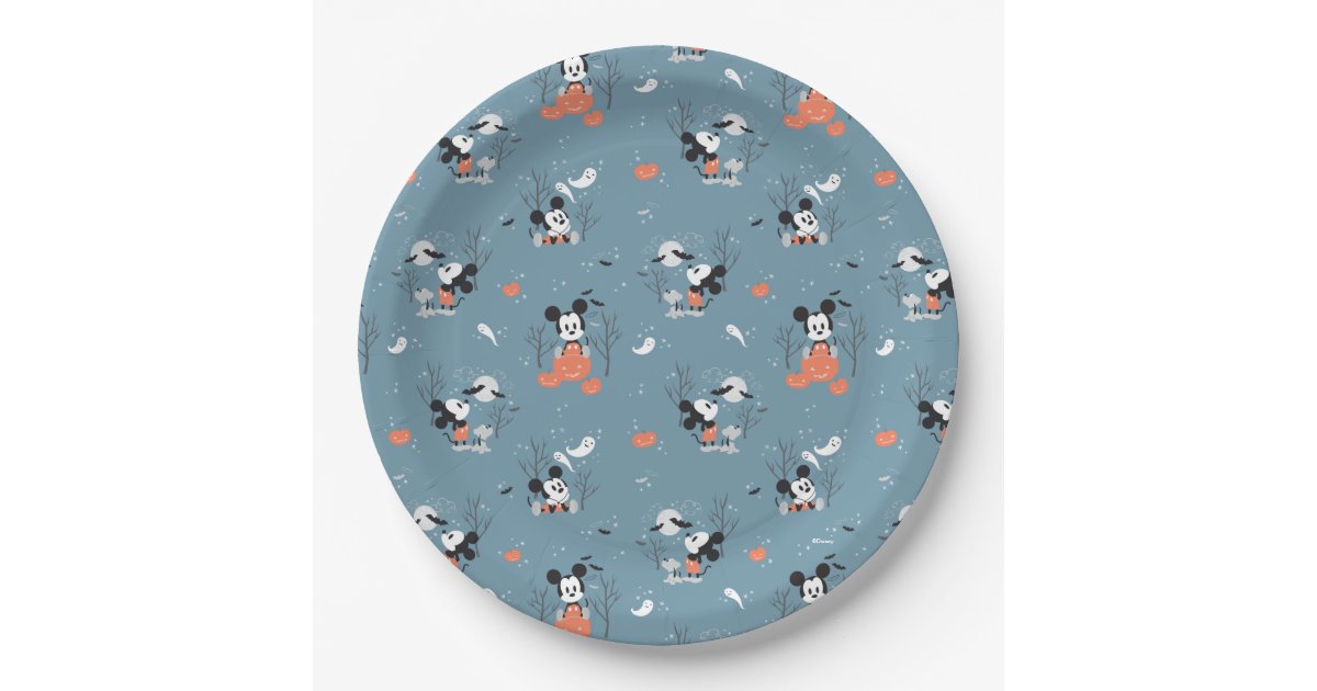 Mickey Mouse | Spooky Halloweeen Birthday Paper Plates | Zazzle