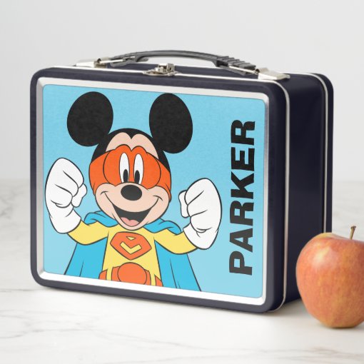 Mickey Mouse | Super Hero Cute Metal Lunch Box | Zazzle