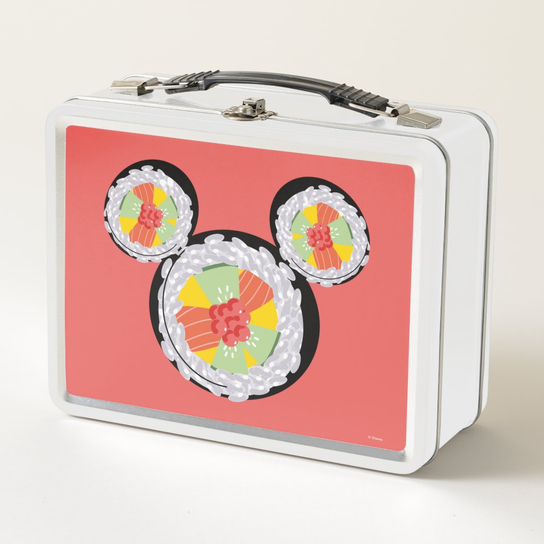 Mickey Mouse Sushi Icon Metal Lunch Box | Zazzle