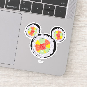 Mickey Mouse Sushi Icon Pattern Fabric | Zazzle