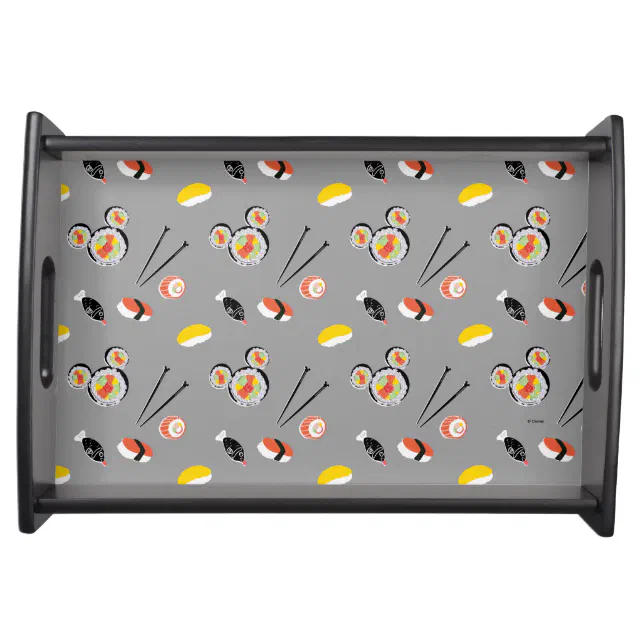 Mickey Mouse Sushi Icon Pattern Serving Tray | Zazzle