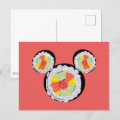Mickey Mouse Sushi Icon Postcard | Zazzle