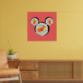 Mickey Mouse Sushi Icon Poster | Zazzle
