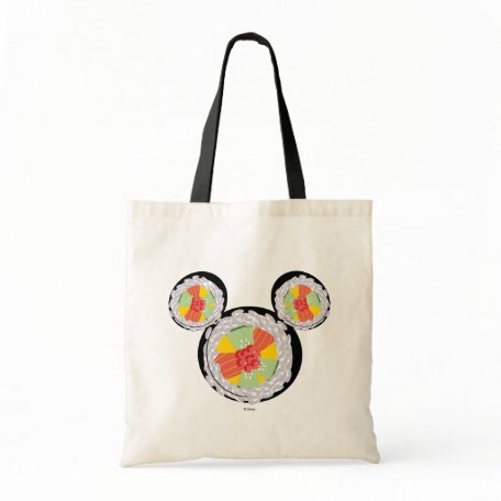 Mickey Mouse Sushi Icon Pattern Fabric | Zazzle