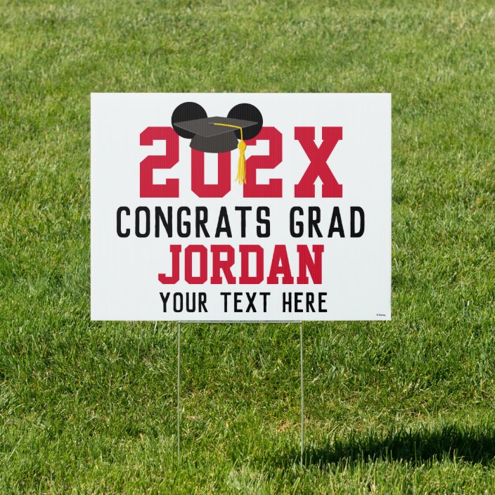 Mickey Mouse | Tassle Graduation Sign | Zazzle