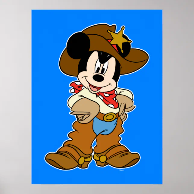 Mickey Mouse the Cowboy Poster | Zazzle