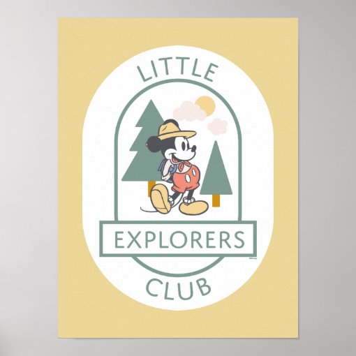 Mickey Mouse | The Little Explorers Club Poster | Zazzle