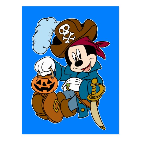 Mickey Mouse the Pirate Postcard | Zazzle.com
