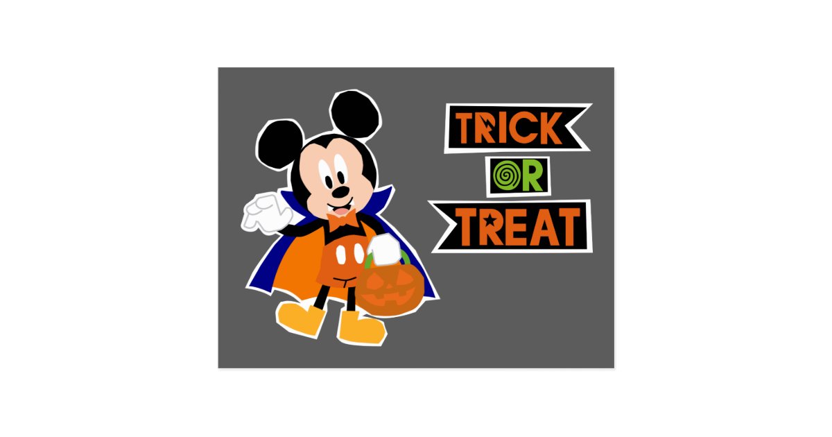 Mickey Mouse Vampire | Halloween Postcard | Zazzle.com