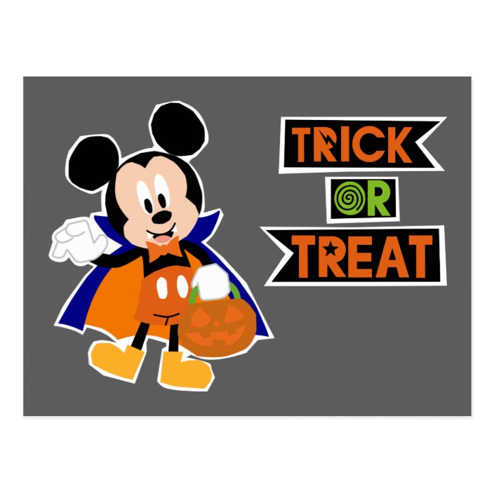 Mickey Mouse Vampire | Halloween Postcard | Zazzle.com