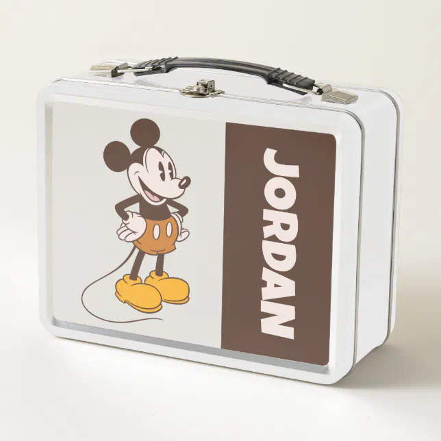Mickey Mouse | Vintage Mickey | Add Your Name Metal Lunch Box | Zazzle