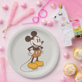 Mickey Mouse | Vintage Mickey Paper Plates | Zazzle