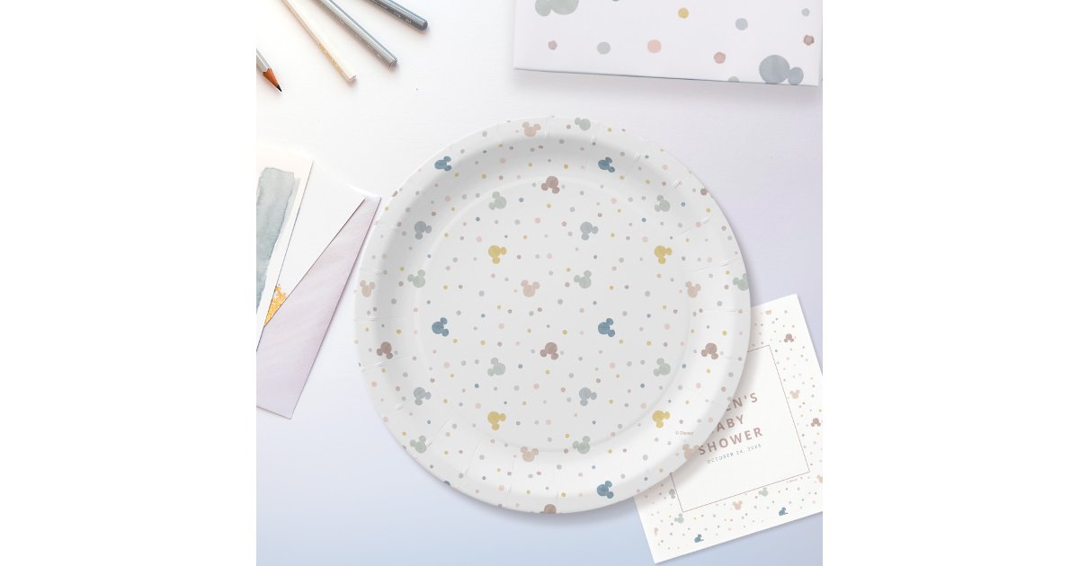 Mickey Mouse Watercolor Birthday Paper Plates | Zazzle