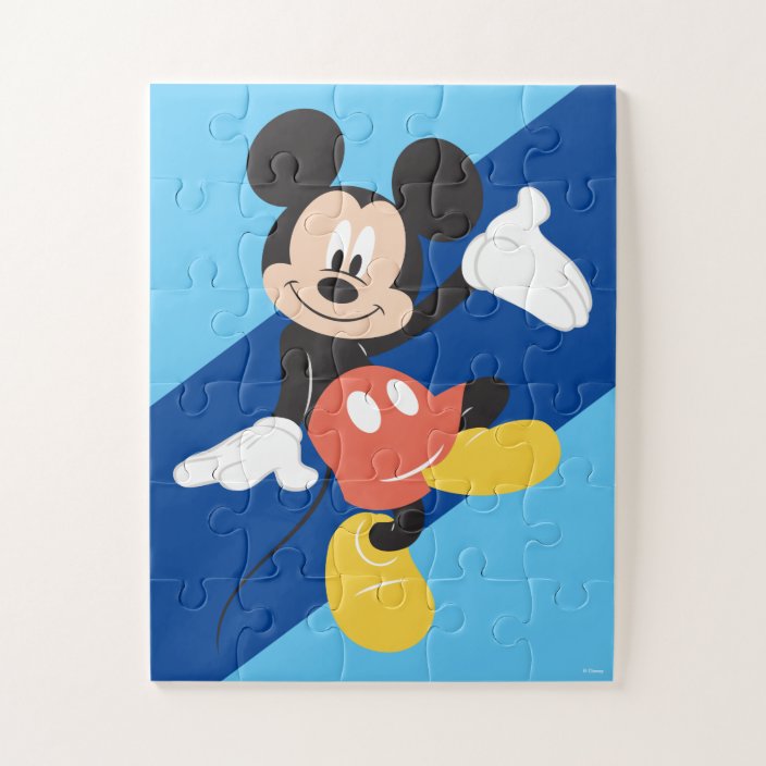 Mickey Mouse Waving Hello Jigsaw Puzzle | Zazzle.com