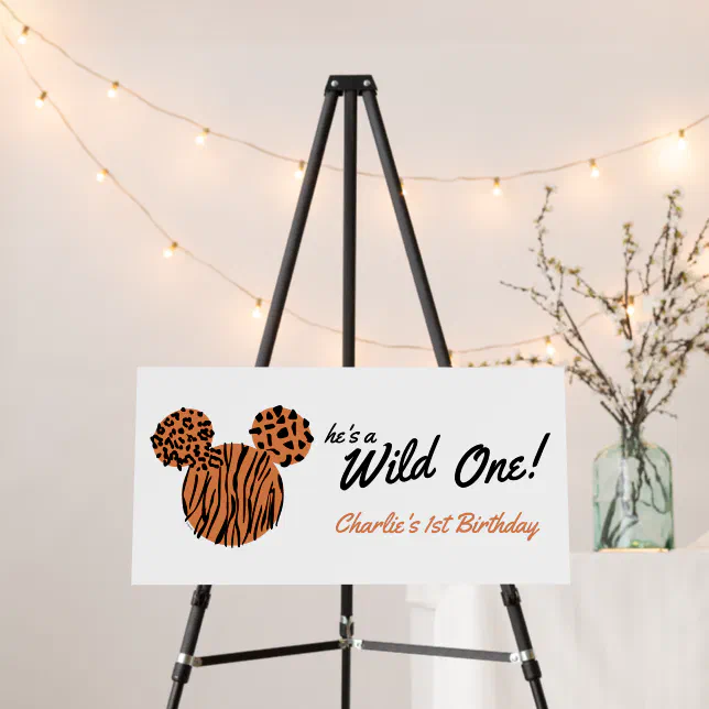Mickey Mouse | Wild One 1st Birthday Foam Board | Zazzle