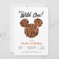 Mickey Mouse | Wild One 1st Birthday Invitation | Zazzle