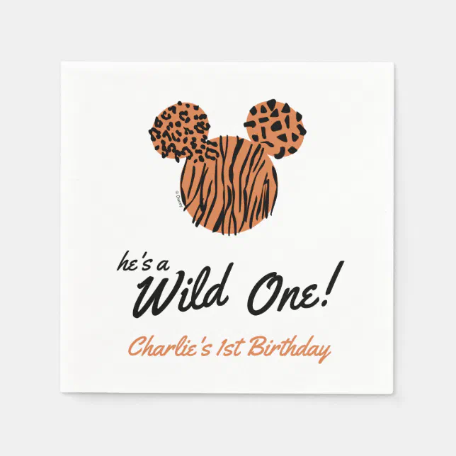 Mickey Mouse | Wild One 1st Birthday Napkins | Zazzle