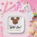 Mickey Mouse | Wild One 1st Birthday Paper Plates | Zazzle