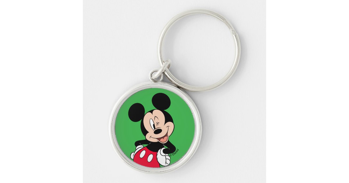 Mickey Mouse Wink Keychain | Zazzle