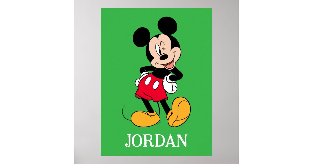 Mickey Mouse Wink Poster | Zazzle