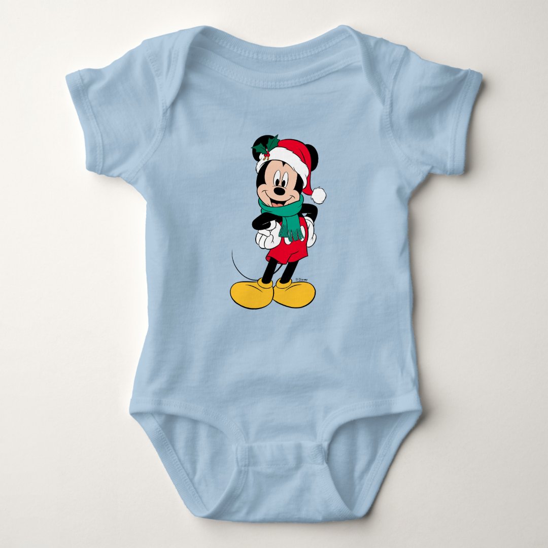 Mickey Mouse | Winter Outfit Baby Bodysuit | Zazzle