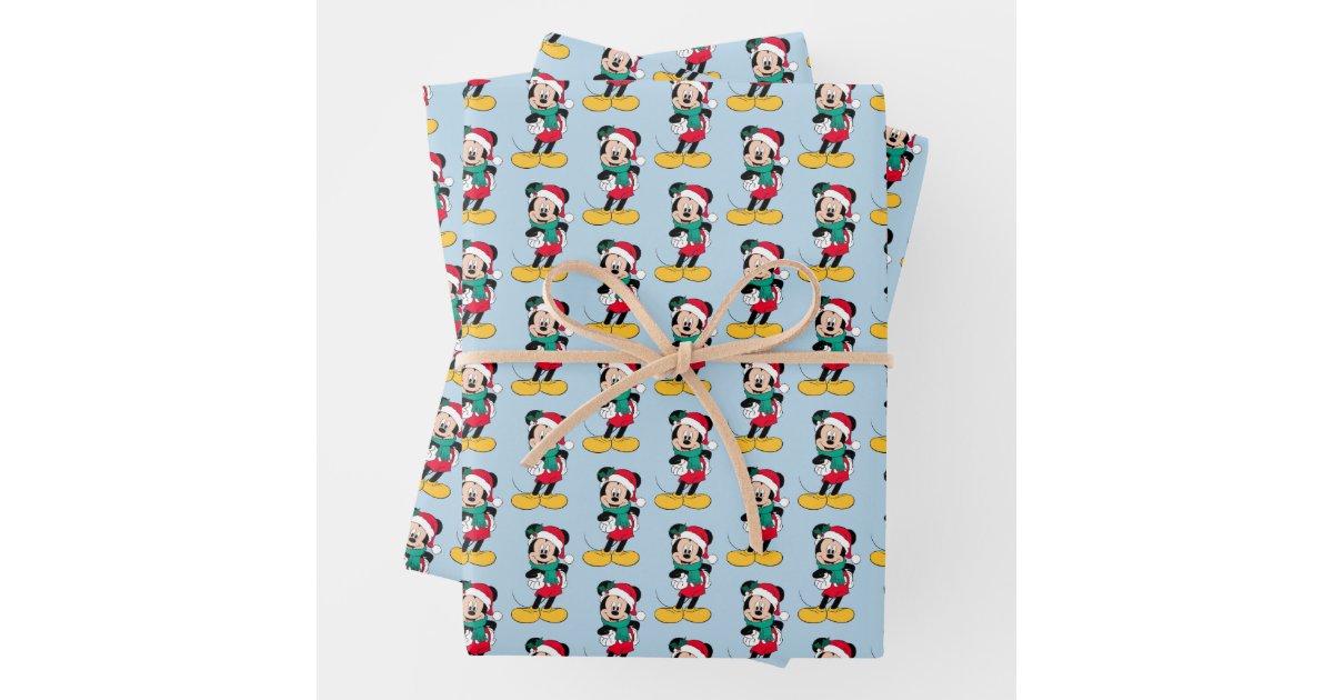 Mickey Mouse | Winter Outfit Wrapping Paper Sheets | Zazzle