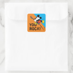Mickey Mouse | You Rock, Dad! Square Sticker | Zazzle