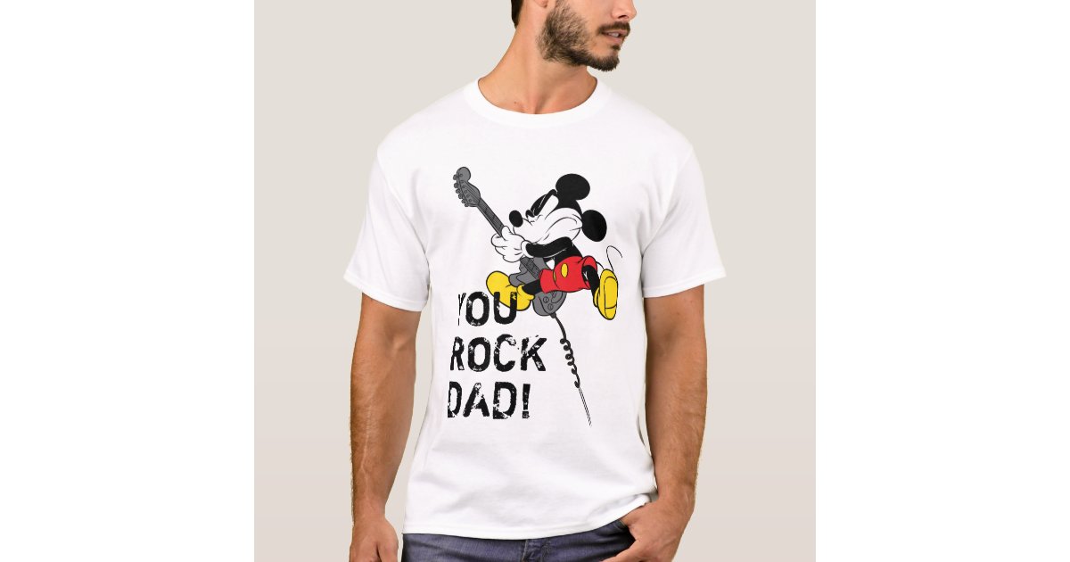 Mickey Mouse | You Rock, Dad! T-Shirt | Zazzle
